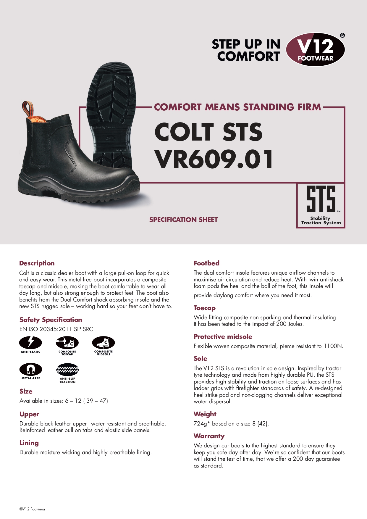 V12 Colt Boot. V12 Colt Boot. Universal Site Supplies