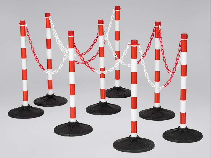 Plastic Chain Post Barrier Set . Plastic Chain Post Barrier Set ...